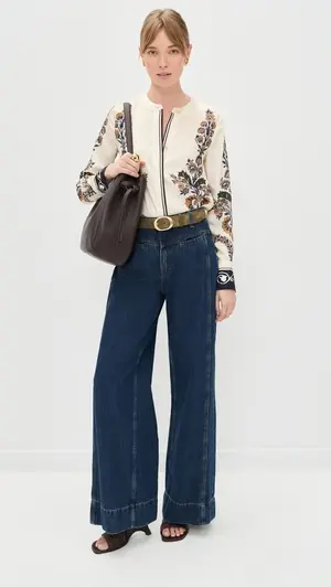 Veronica Beard Hoku Floral Print Blouse