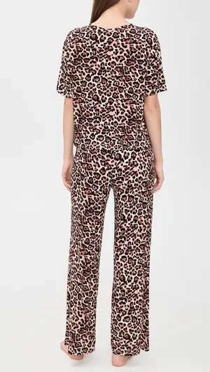 Honeydew Intimates Leopard Print Tee And Pants Set