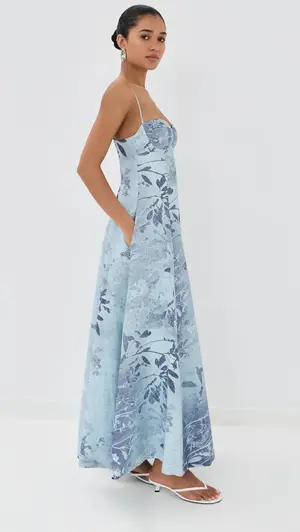 Simkhai Rudie Bustier Maxi Dress - Sky Floral