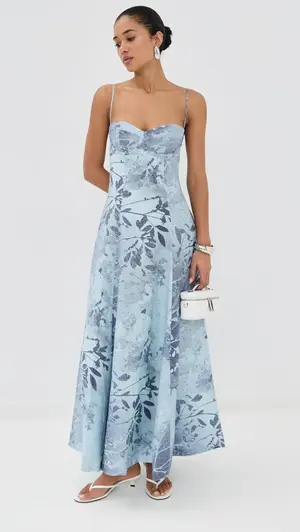 Simkhai Rudie Bustier Maxi Dress - Sky Floral
