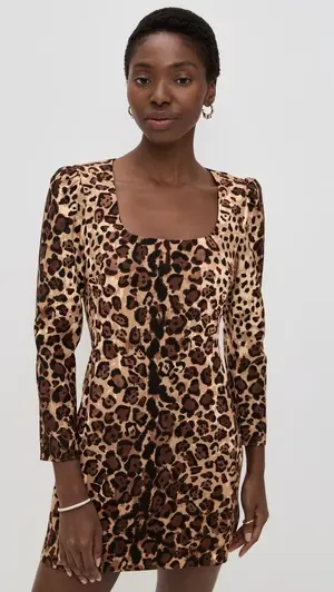 Saloni Shree Leopard Print Mini Dress