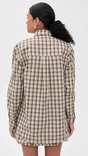 LE BOP Winnie Buttondown - Khaki Check