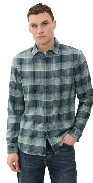 Vince Big Sky Plaid Long Sleeve Shirt