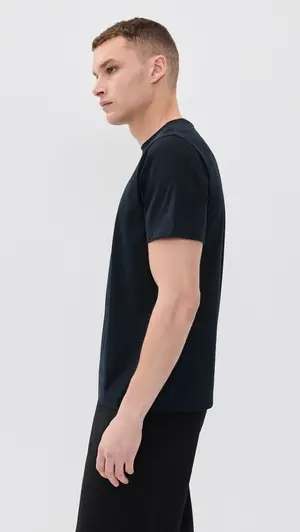 Theory Precise Rib Cotton Tee - Eclipse