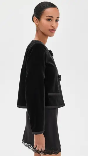 Posse Quincy Cropped Velvet Jacket