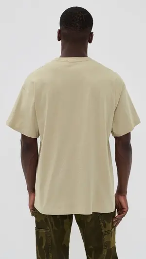 Adidas Trefoil Essentials Oversized Tee - Stone Khaki