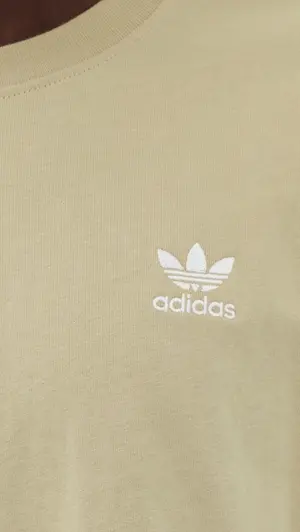 Adidas Trefoil Essentials Oversized Tee - Stone Khaki