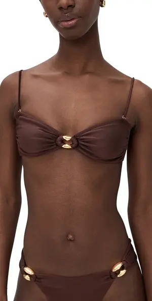 SHANI SHEMER Nyx Bikini Top - Espresso