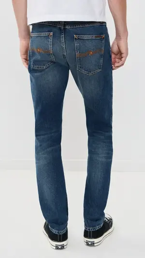 Nudie Jeans Solid Ollie Slim Jeans - Wild Blue
