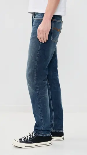 Nudie Jeans Solid Ollie Slim Jeans - Wild Blue