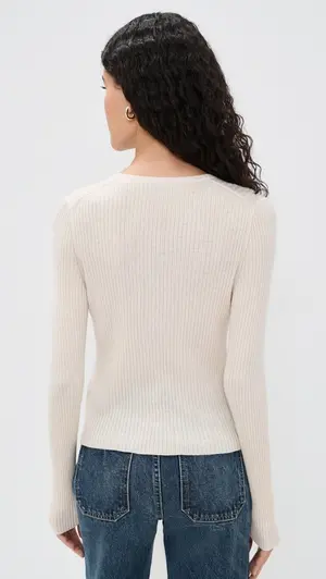 Vince Ribbed Cashmere Cardigan