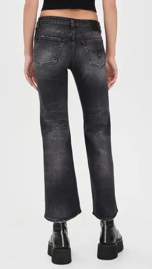 R13 Joan Cropped Flare Jeans