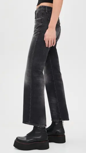 R13 Joan Cropped Flare Jeans
