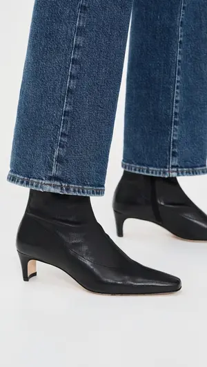 Staud Wally Sock Ankle Boots - Black