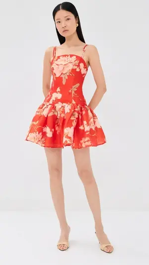 LEO LIN Lorena Ruffled Mini Dress