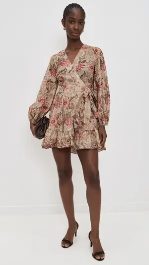 Zimmermann Daylight Mini Wrap Frill Dress