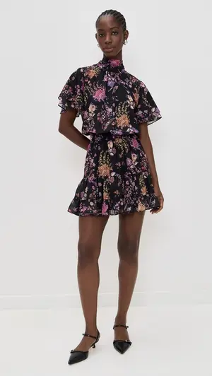 Misa Saffie Floral-print Mini Dress