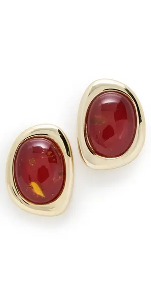 LUV AJ Amber Honey Stud Earrings - Gold