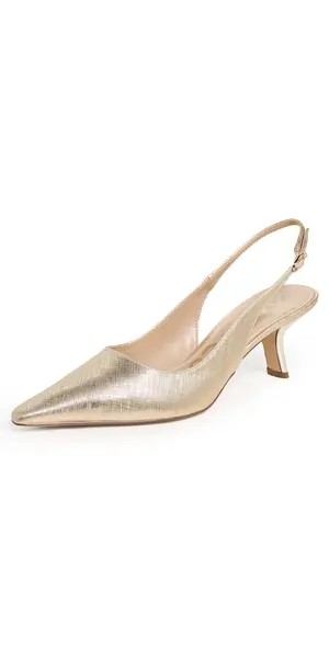 Sam Edelman Bianka Slingback Pumps - Gold Leaf