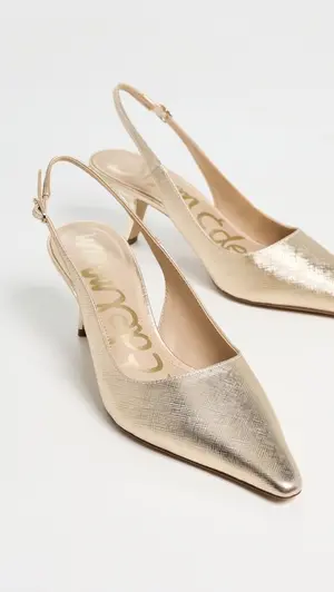 Sam Edelman Bianka Slingback Pumps - Gold Leaf