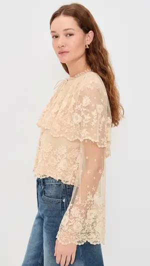 Sea Bronte Embroidered Long Sleeve Top