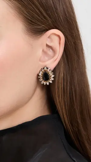 Deepa Gurnani Leesha Earrings - Black