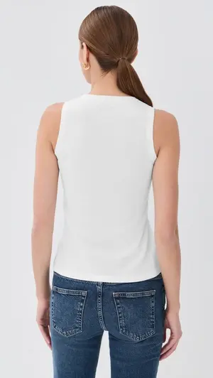 Balmain Printed Tank Top - Blanc/noir
