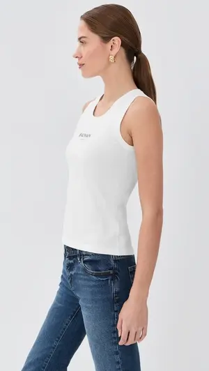 Balmain Printed Tank Top - Blanc/noir