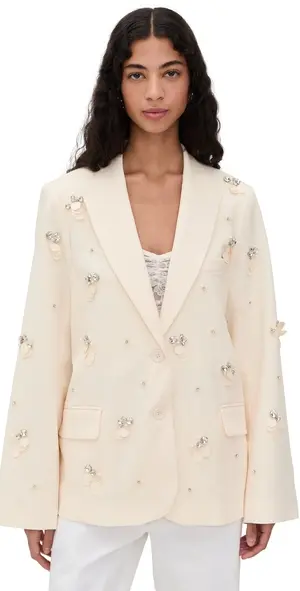 GUIZIO Embellished Oversized Blazer