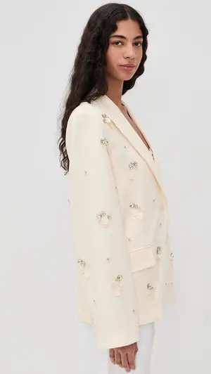 GUIZIO Embellished Oversized Blazer