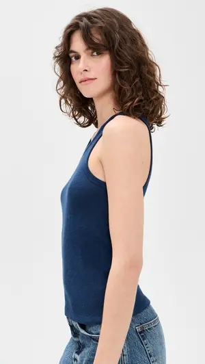 Z Supply Classic Slub Scoop Tank - Indigo