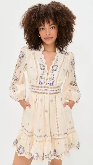 Zimmermann Patience Plunge Mini Dress