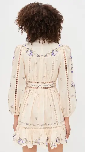 Zimmermann Patience Plunge Mini Dress
