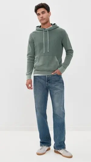 Faherty Brand Sunwashed Waffle Knit Hoodie