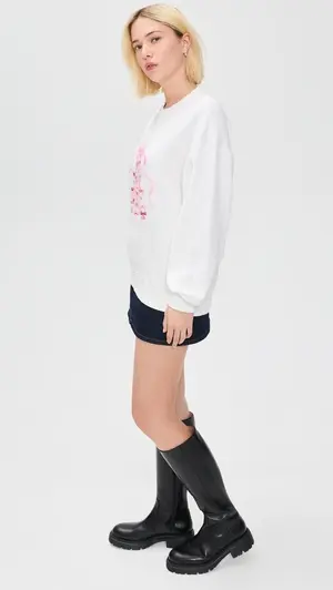 LoveShackFancy Havenleigh Graphic Pullover - White