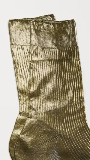 Maria La Rosa Laminated Ribbed Socks