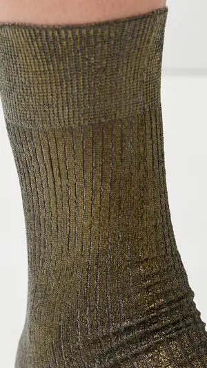 Maria La Rosa Laminated Ribbed Socks