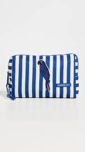Farm Rio Parrot Stripe Pouch
