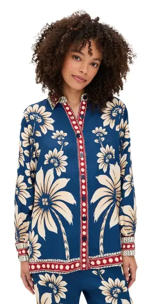 Farm Rio Luna Pajama Shirt
