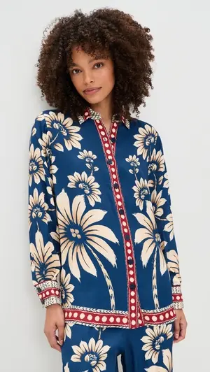 Farm Rio Luna Pajama Shirt