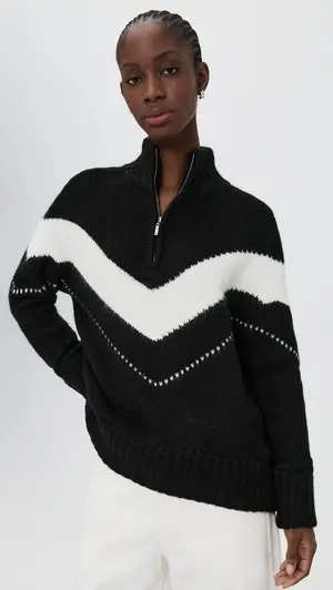 PISTOLA Arden Quarter Zip Sweater