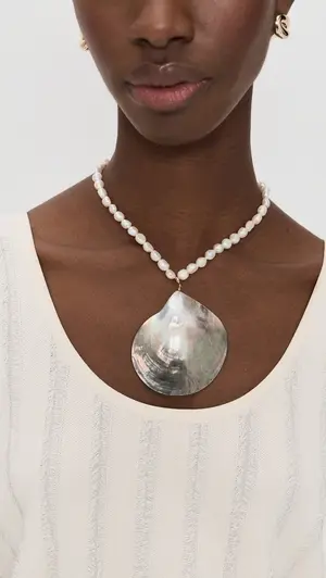 MAYAMAR Large Shell Pendant Necklace