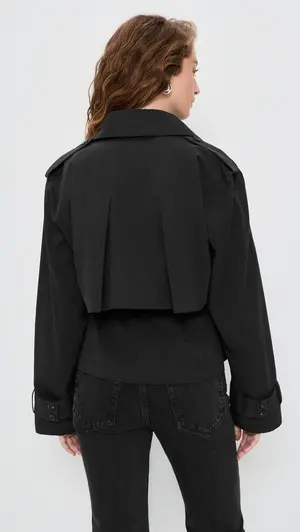 Joe's Jeans The Liz Cropped Trench Coat - Black