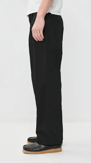 Nn07 Kaye Cotton Relaxed Pleated Trousers - Black