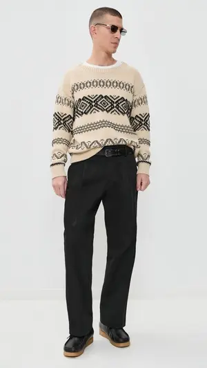Nn07 Kaye Cotton Relaxed Pleated Trousers - Black
