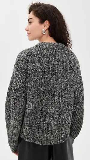 Helmut Lang Marled Zip-up Knit Top