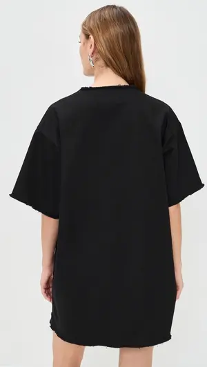 MARQUES' ALMEIDA Floral Print Crewneck T-shirt Dress