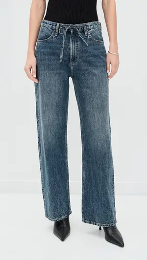 Rag & Bone Phoebe Drawstring Wide Leg Jeans
