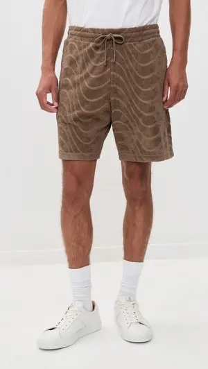 Frescobol Carioca Augusto Jacquard Knit Shorts - Khaki