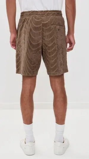 Frescobol Carioca Augusto Jacquard Knit Shorts - Khaki